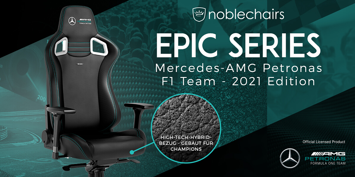 noblechairs EPIC - Mercedes-AMG Petronas Formula One Team 2021 Edition ...